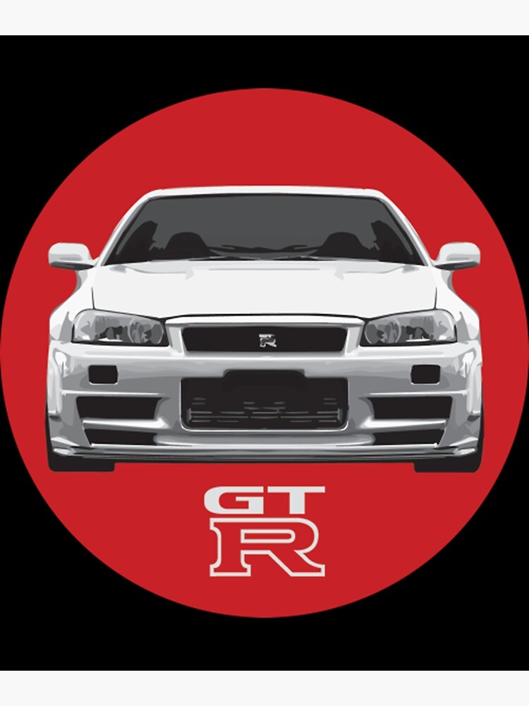 Póster «Camiseta Nissan Skyline Gtr R34Diseño Nissan Skyline GTR R34 ...
