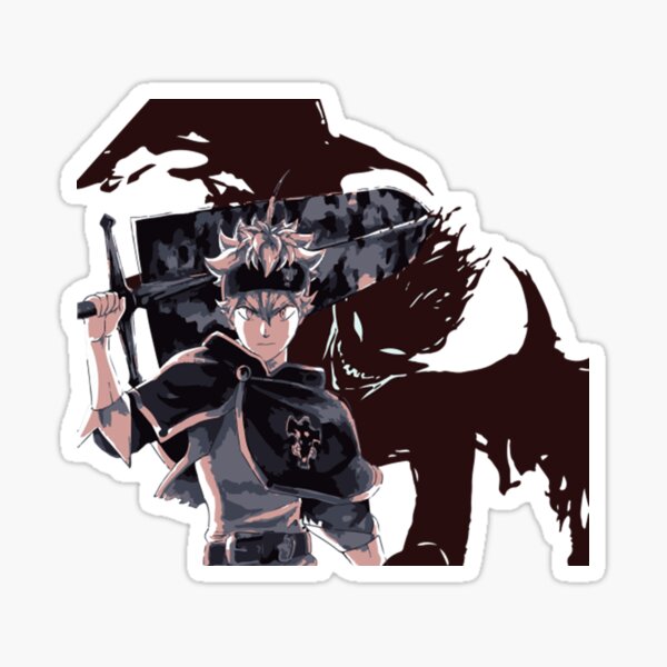 "Black Asta" Sticker for Sale by PineTine | Redbubble
