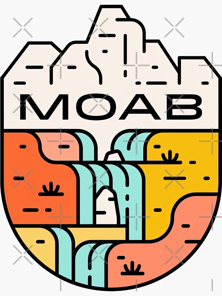 "Moab Utah, Vintage, Arch," Sticker for Sale by graphic-genie | Redbubble