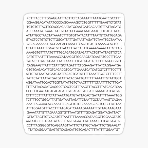 "Nucleotide Sequence" Sticker for Sale by TheCellDesigns | Redbubble