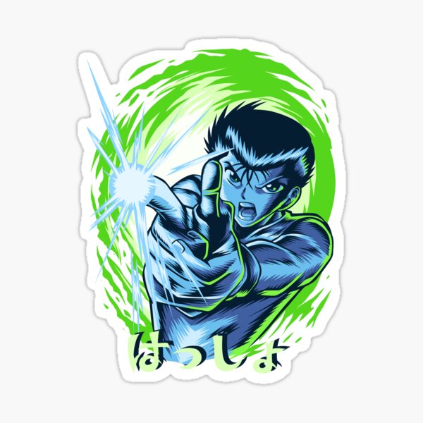 "Yusuke yu yu hakusho" Sticker for Sale by abhildesign12 | Redbubble