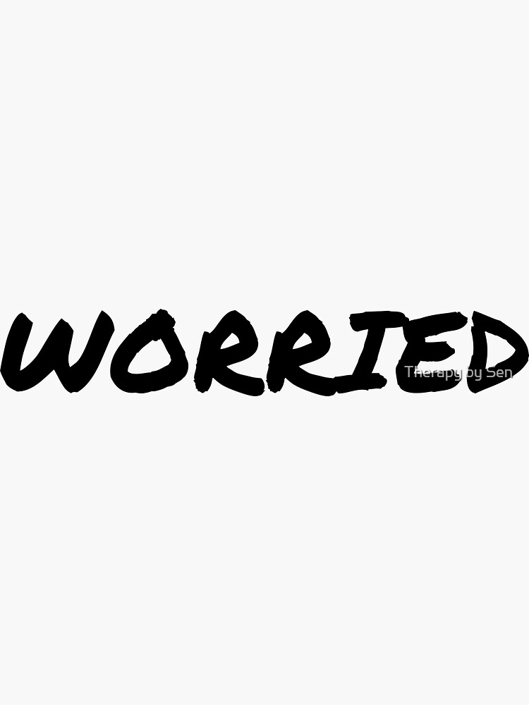 "I am worried emotion and mood - mental health" Sticker for Sale by ...