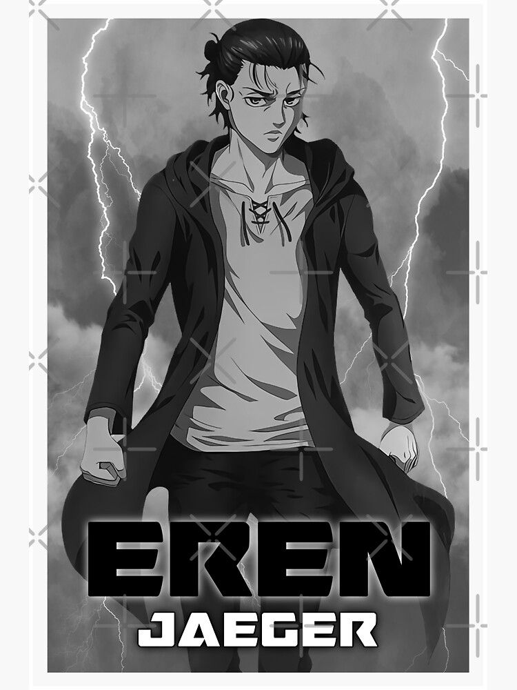 "Eren Jaeger Attack on Titan Square" Sticker for Sale by entutpretcriet ...