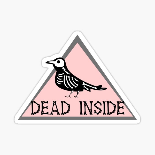 "Dead Inside Skeleton Crow" Sticker for Sale by ChiweenieHobbit | Redbubble