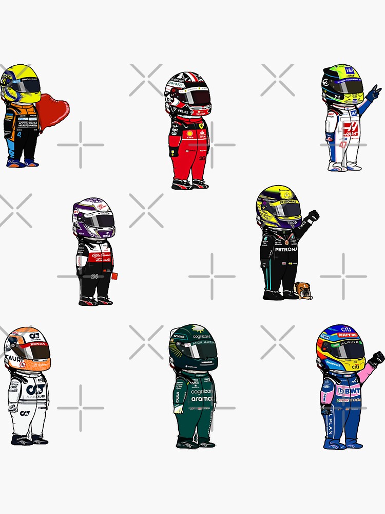 "Mini F1 drivers 2022 sticker pack" Sticker for Sale by GGKshop5 ...