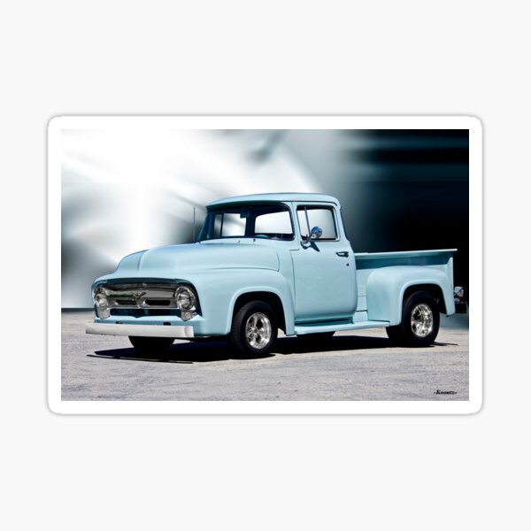 "1956 Ford F100 Stepside Pickup I" Sticker by DaveKoontz | Redbubble