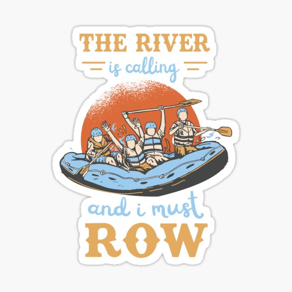 "River Rafting Is Calling Retro Art" Sticker for Sale by MrEddie10 ...