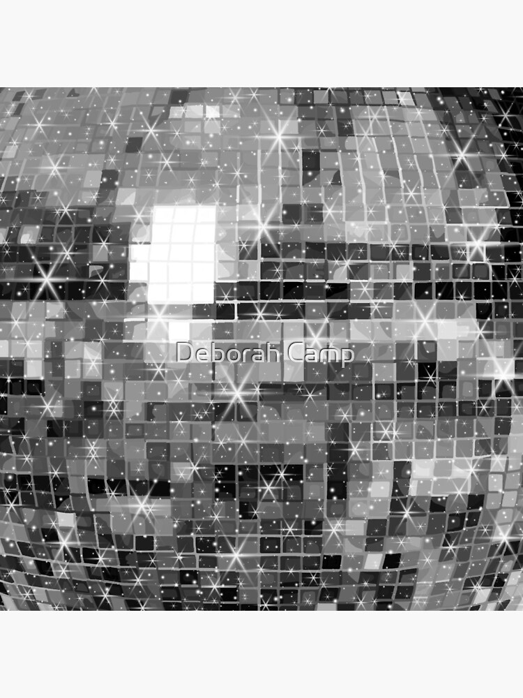 Twinkle Silver Disco Ball All Over Pattern | Pin