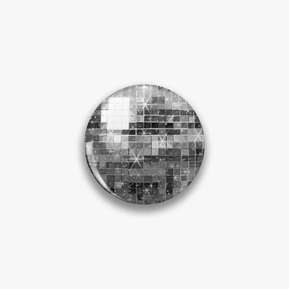 Twinkle Silver Disco Ball All Over Pattern | Pin