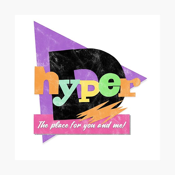 "Hyper D Old School Logo" Photographic Print for Sale by executey ...