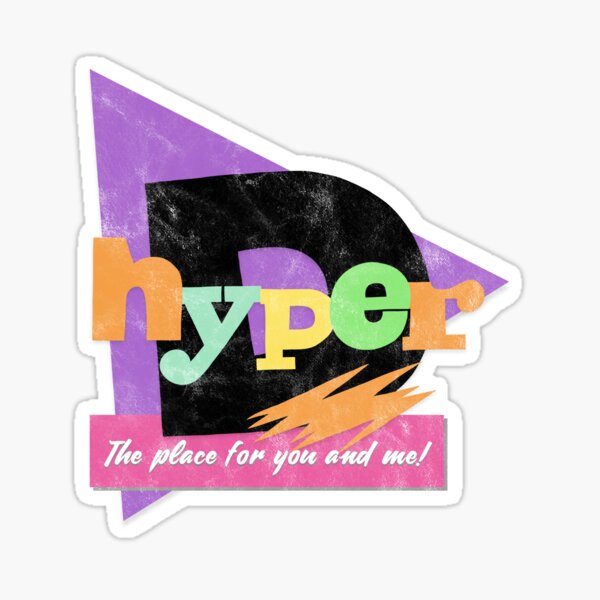 "Hyper D Old School Logo" Sticker for Sale by executey | Redbubble