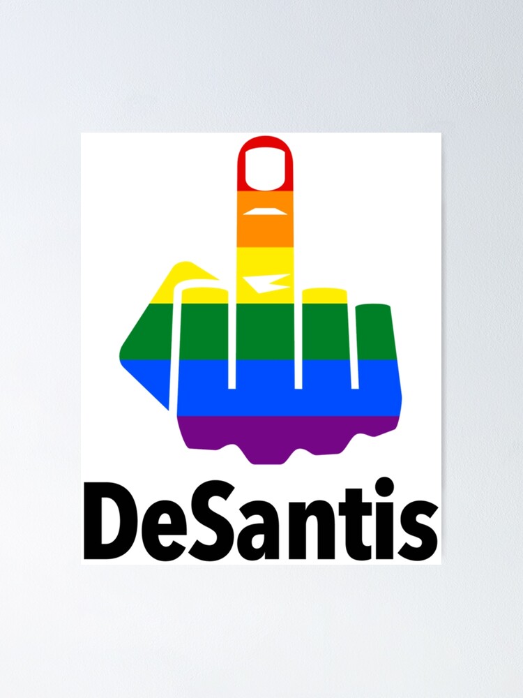 "FCK DeSantis - Censored with Middle Finger (black) " Poster for Sale ...