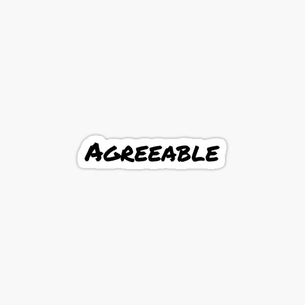 "I am agreeable emotion and mood - mental health" Sticker for Sale by ...