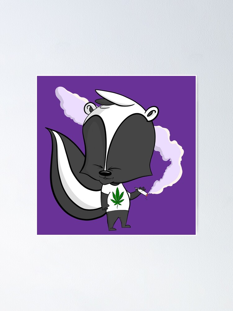 "Smoking skunk" Poster for Sale by StrugglingIdeas | Redbubble