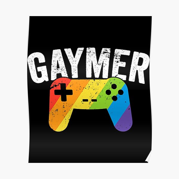 "Gaymer Pride LGBT Rainbow Flag Gay Lesbian Gaming" Poster for Sale by ...