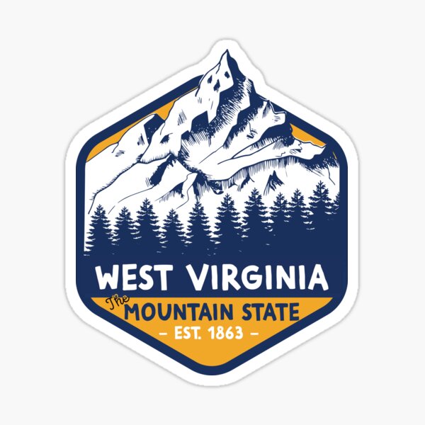 "The State of West Virginia – The Mountain State " Sticker for Sale by ...