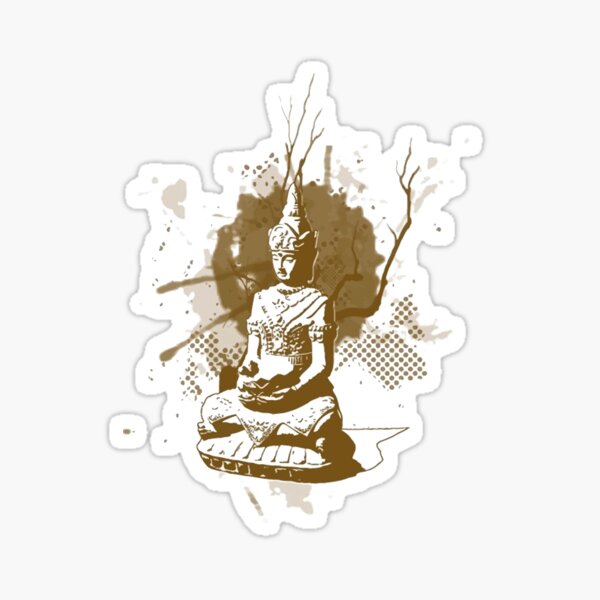 "White buddha Art" Sticker for Sale by Eric1207 | Redbubble