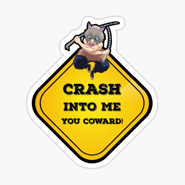 "Anime car warning Stickers" Sticker for Sale by RawrDinos | Redbubble