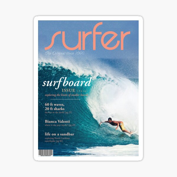 "Surfer Magazine Cover" Sticker for Sale by williampovvite | Redbubble