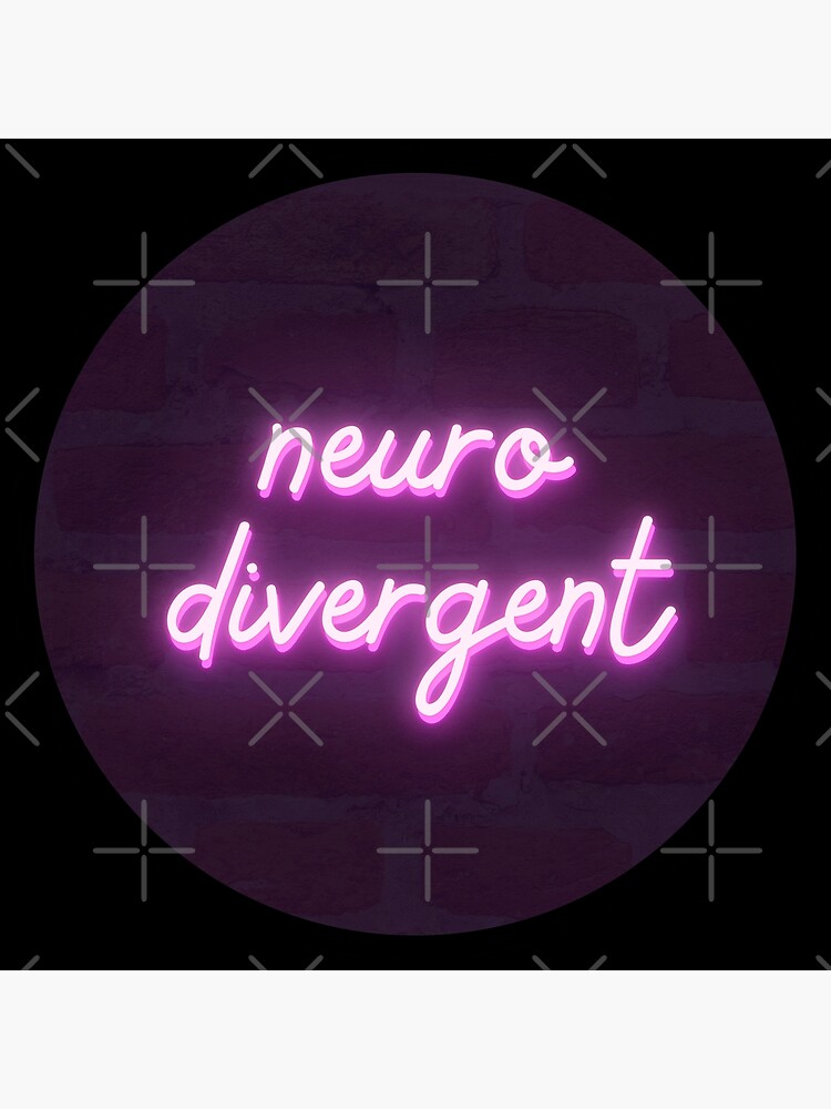"Neon Pink Neurodivergent Sign" Poster for Sale by seraphmars | Redbubble