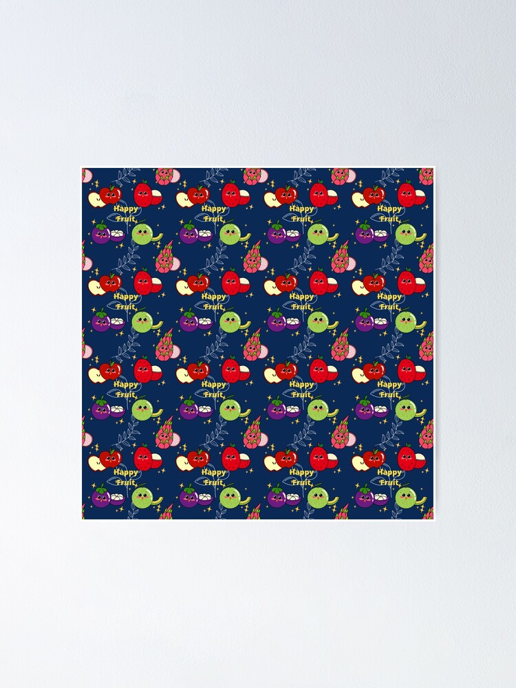 "Hello fruit pattern" Poster for Sale by marunstudio | Redbubble