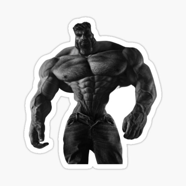 "Gigachad Meme " Sticker for Sale by 555Printed | Redbubble