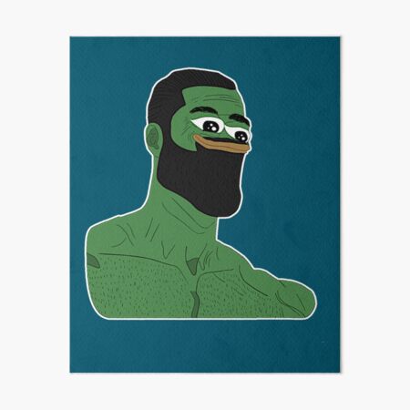 "Rare Gigachad Pepe " Art Board Print for Sale by 555Printed | Redbubble