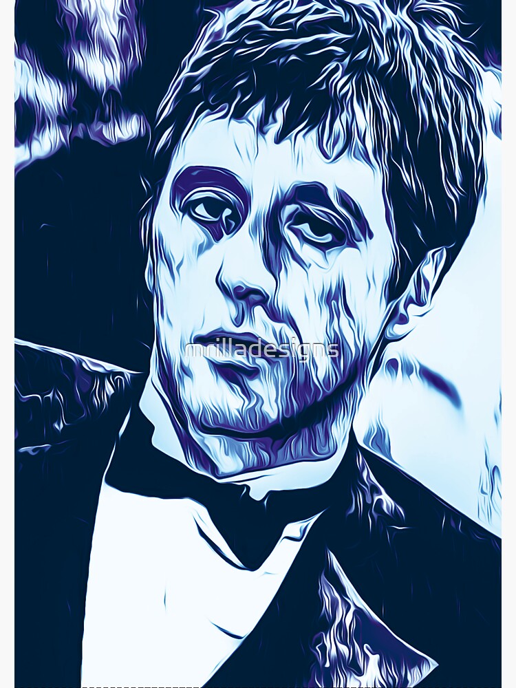 "Scarface Print " Sticker by mrilladesigns | Redbubble