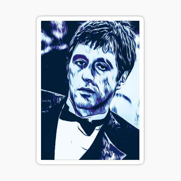"Scarface Print " Sticker by mrilladesigns | Redbubble