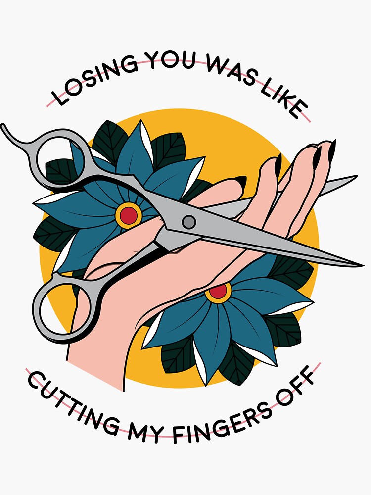 "Cutting My Fingers Off" Sticker for Sale by 405printshop | Redbubble