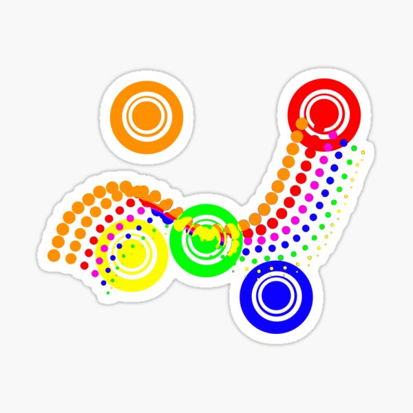 "Bouncing ball" Sticker by DrTigrou | Redbubble