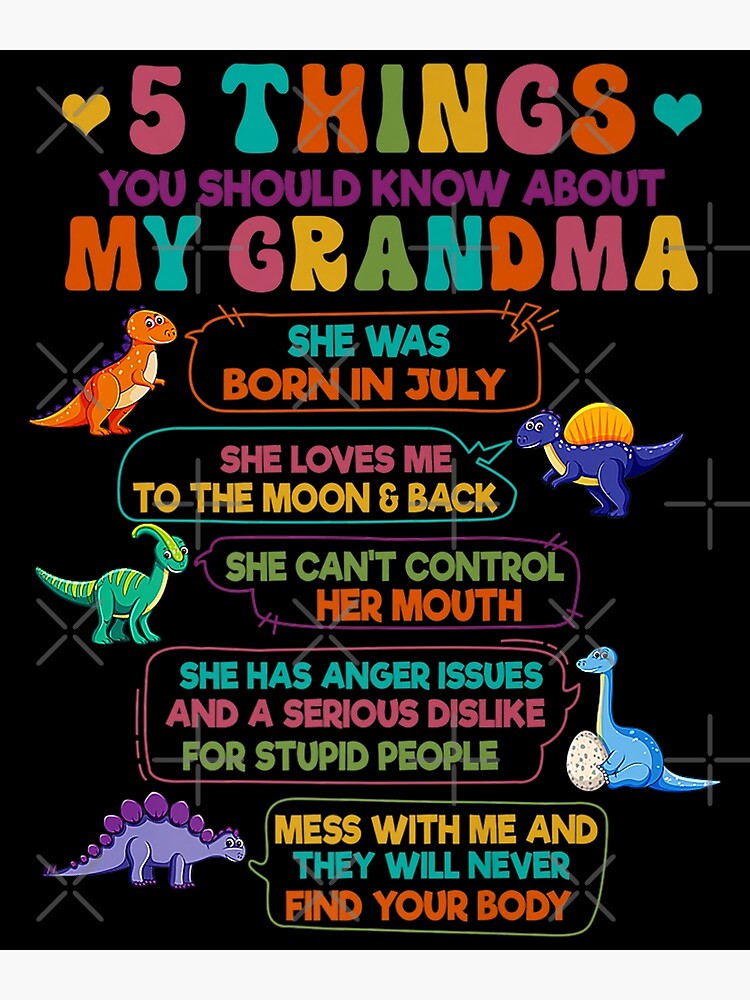 Póster «5 cosas que debes saber sobre mi abuela dinosaurio» de ...