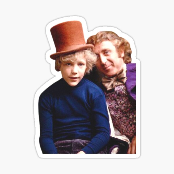 "Charlie and Willy Wonka" Sticker for Sale by inspiredtiger | Redbubble