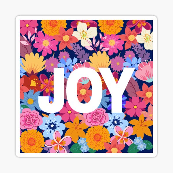 "Joy " Sticker for Sale by TheHappyShack | Redbubble