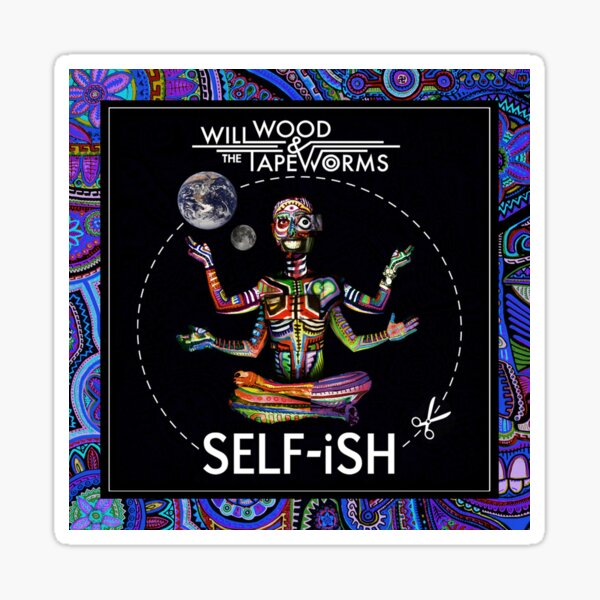 "Self-ish Selfish Cutting Line" Sticker for Sale by Maelscott | Redbubble