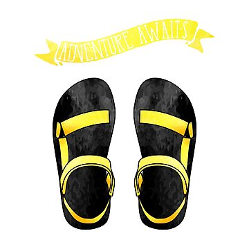 "Yellow Ombre Tevas // Adventure Awaits" Poster for Sale by its-anna ...