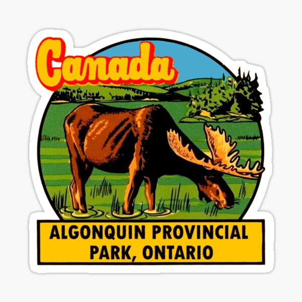 "Algonquin Provincial Park Ontario Vintage Travel Decal Sticker ...