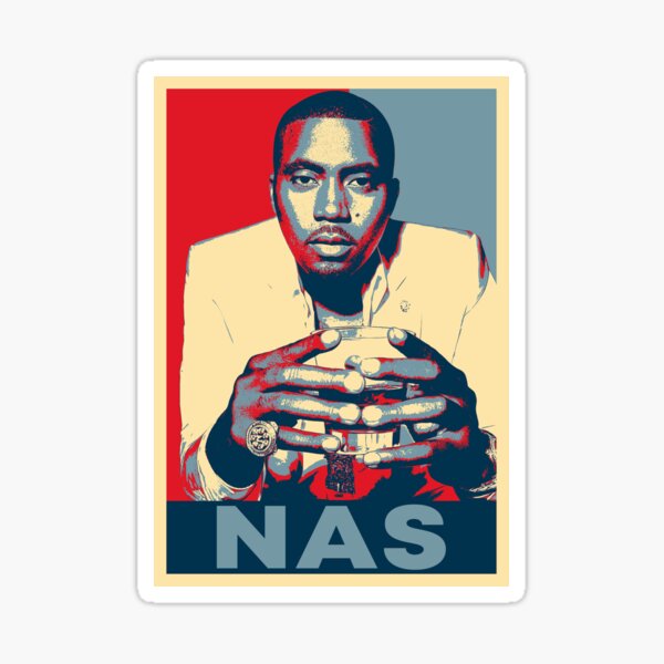 "Nas Rapper Hope" Sticker for Sale by Valentino568 | Redbubble