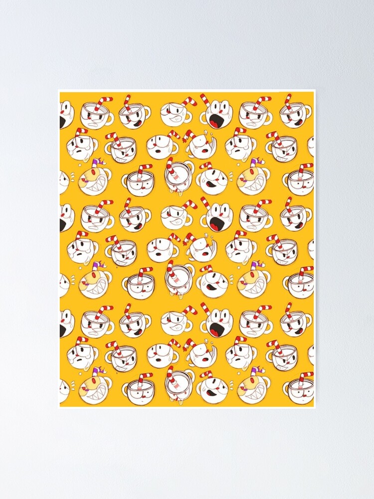 "cuphead pattern Graphic " Poster for Sale by KianaJackson3 | Redbubble