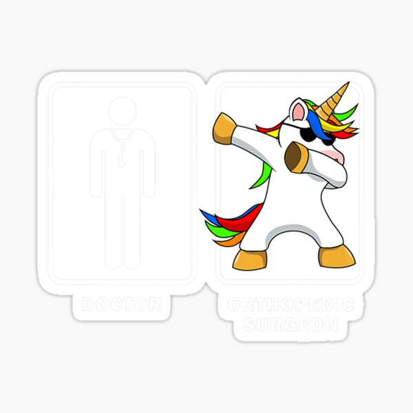 "Orthopedic Surgeon Doctor Dabbing Unicorn Funny Dab Dance Premium T ...