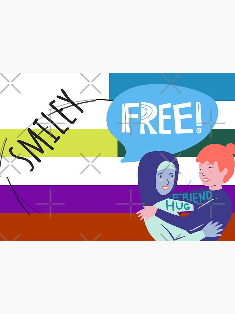 "HUG FRIENDS" Sticker for Sale by mapacs100 | Redbubble