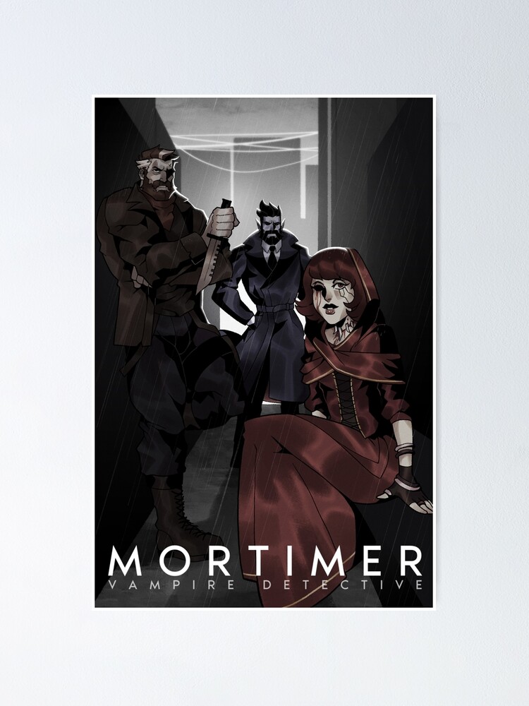 "Mortimer Vampire Detective Poster" Poster for Sale by RedRan6er ...