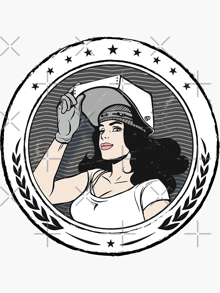 "Welder Girl Woman" Sticker for Sale by fiskooriginal | Redbubble