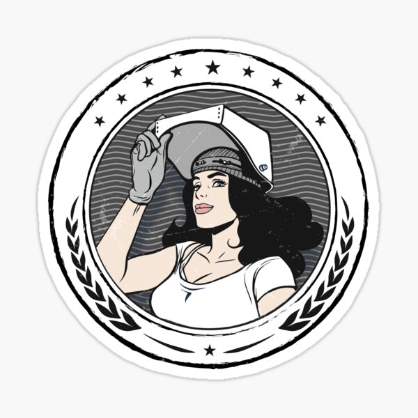 "Welder Girl Woman" Sticker for Sale by fiskooriginal | Redbubble