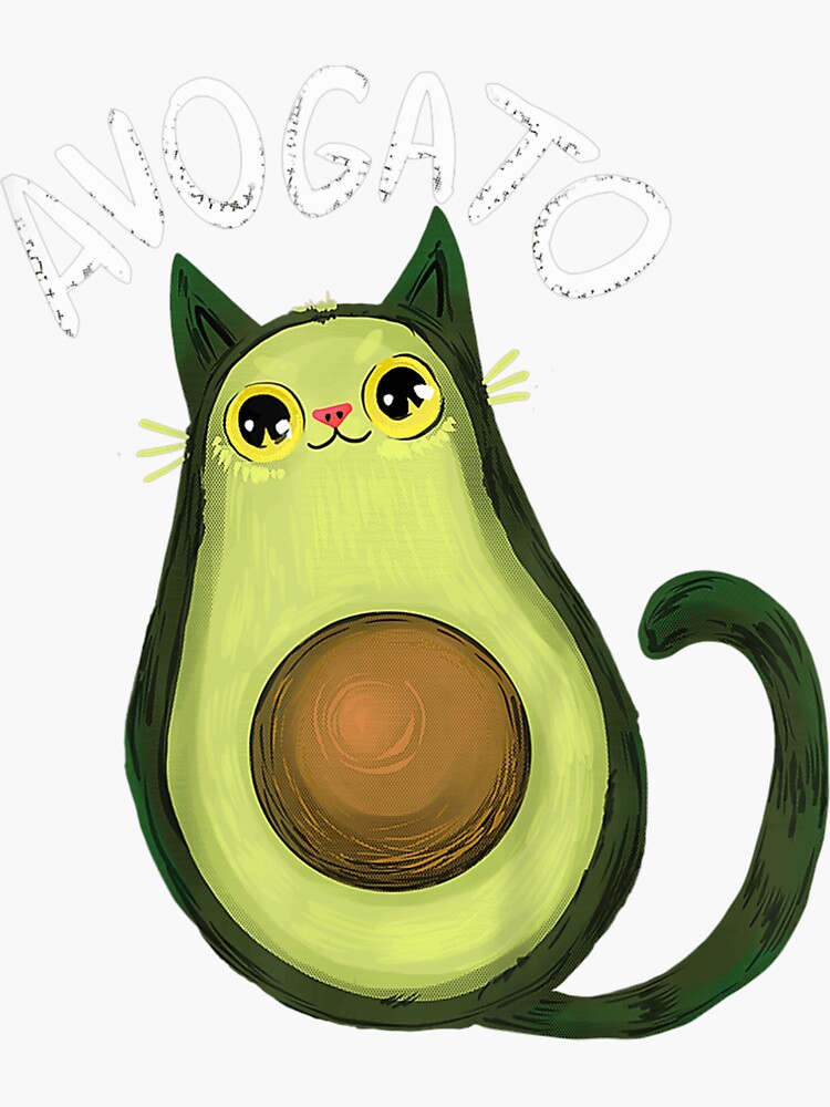 "Avogato Funny Cat Avocado Cinco De Mayo Cat Lady Cat Lover " Sticker ...