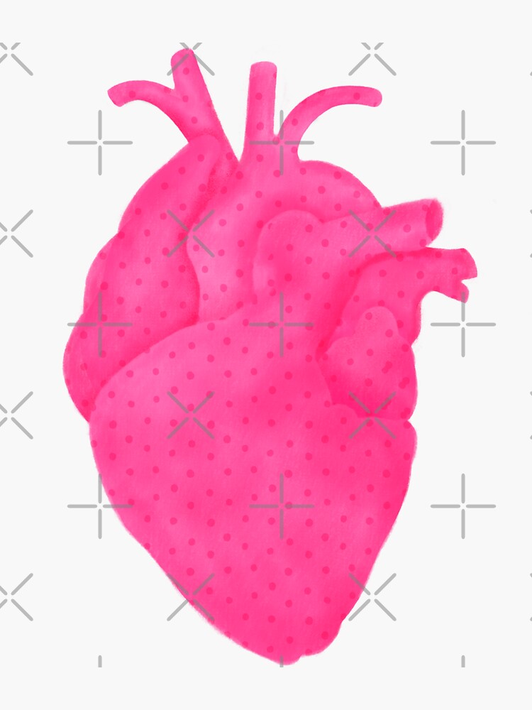 "Realistic Heart" Sticker for Sale by DariaStones | Redbubble