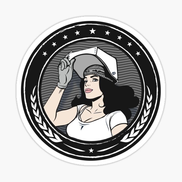 "Welder Girl Woman" Sticker for Sale by fiskooriginal | Redbubble