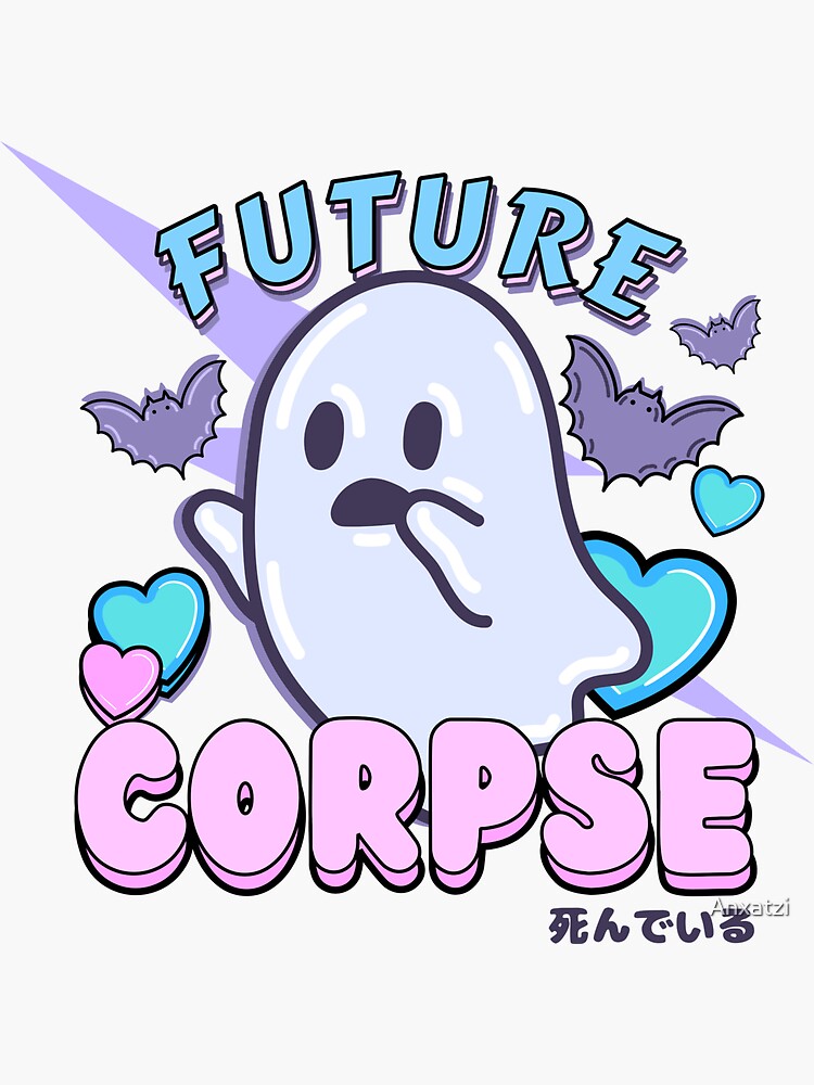 "Future Corpse- Harajuku Cartoon Ghost" Sticker for Sale by Anxatzi ...