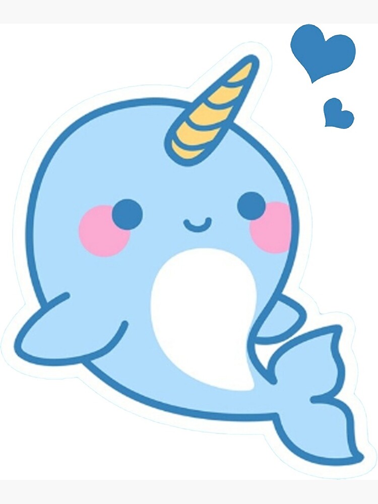 "narwhal kawaii" Art Print for Sale by mofin | Redbubble
