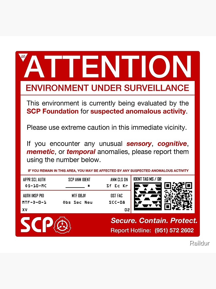 "SCP Sign" Acrylic Block for Sale by Raildur | Redbubble